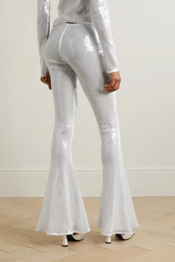 16Arlington Koro Sequined Tulle Flared Pants