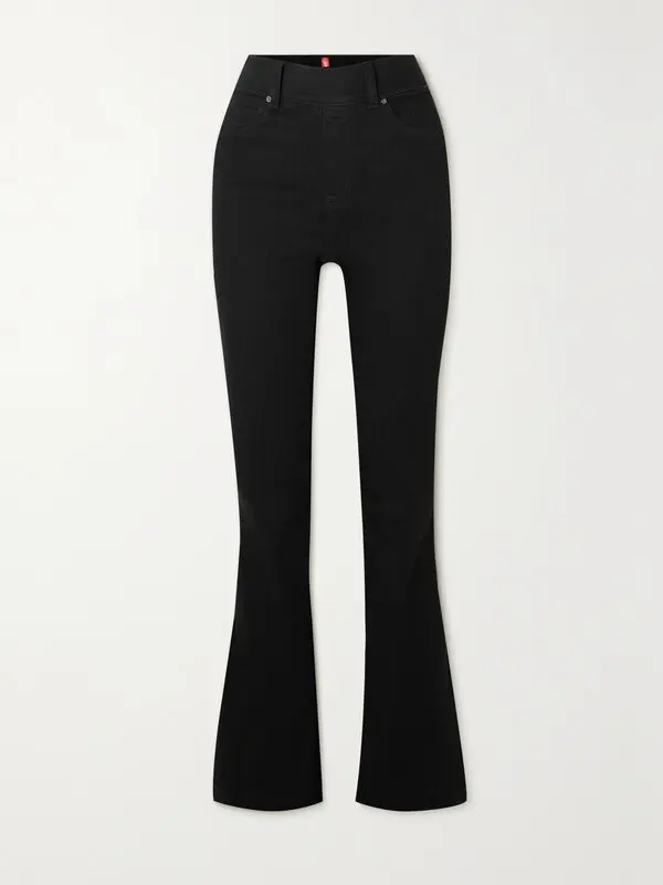 Spanx High-rise Flared Jeans - Black