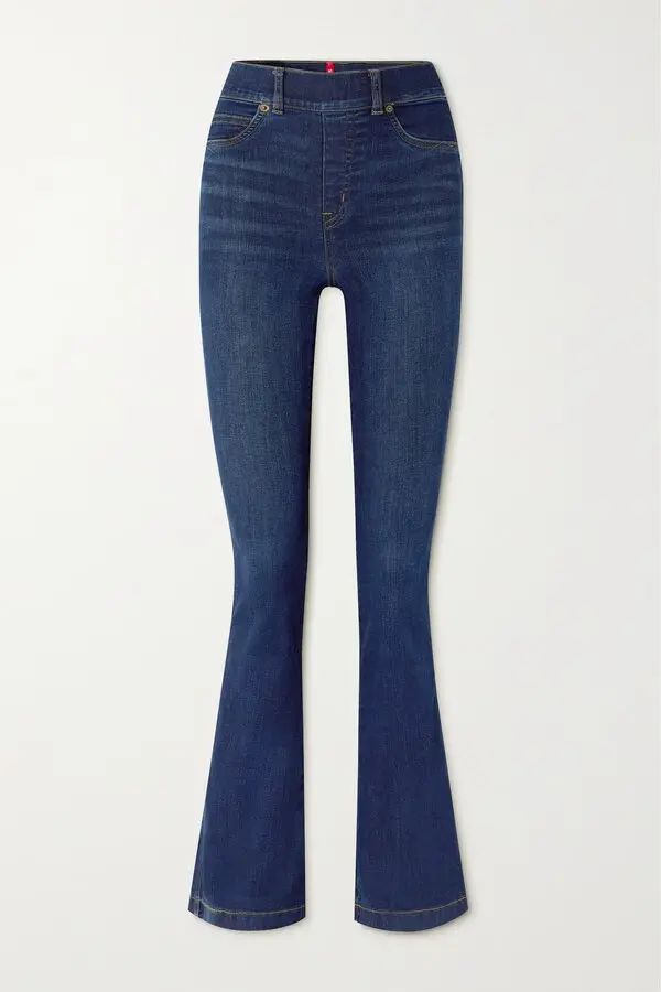 Spanx High-rise Flared Jeans - Blue