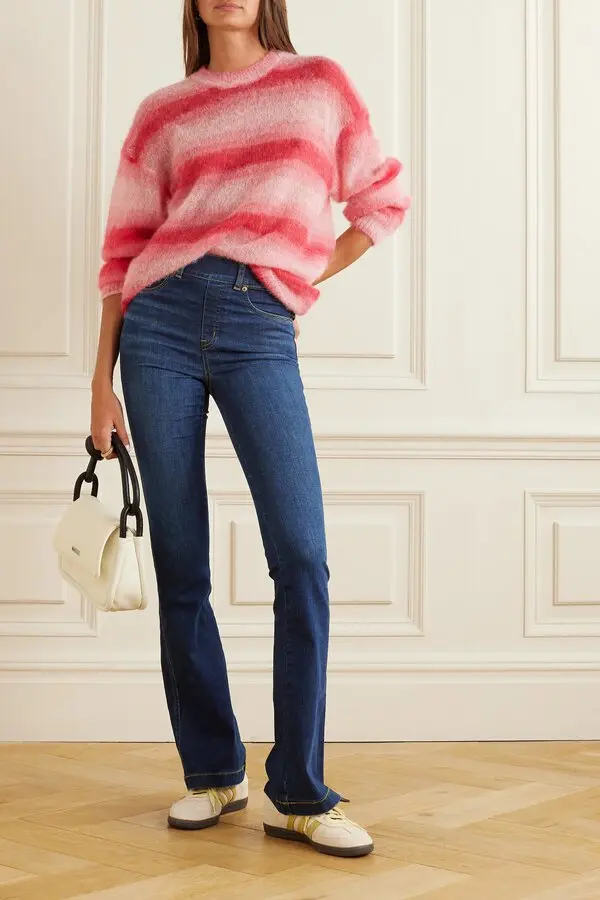 Spanx High-rise Flared Jeans - Blue