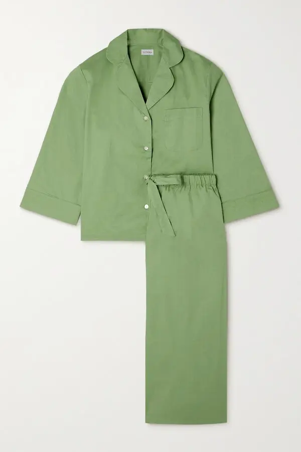 HONNA Net Sustain Organic Cotton-poplin Pajama Set