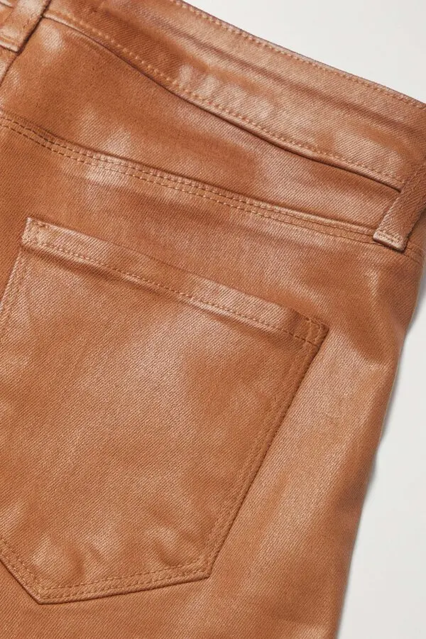 L'Agence Jyothi Coated High-rise Skinny Jeans