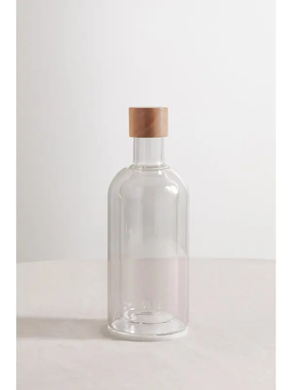 Brunello Cucinelli Glass And Walnut Wood Bottle