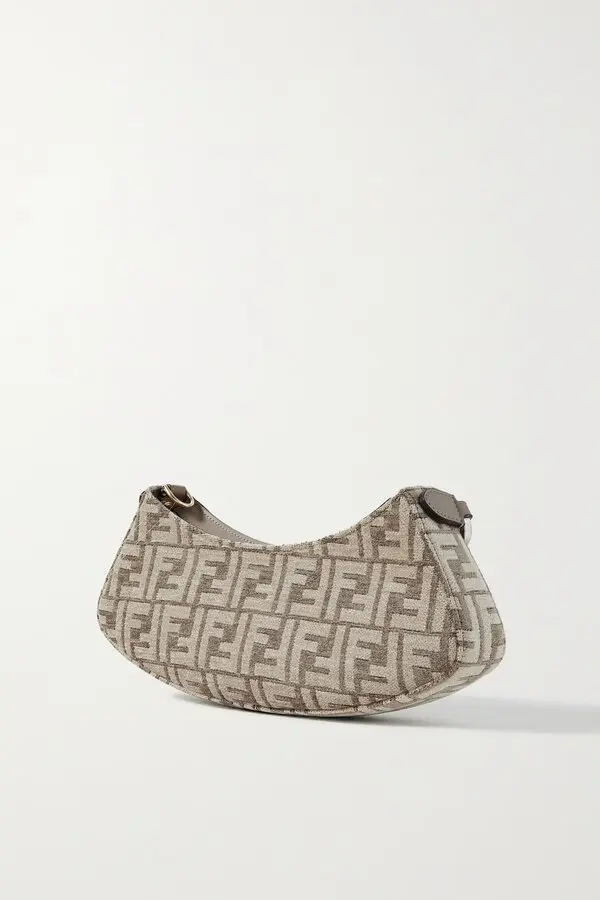 Fendi O'lock Swing Logo-jacquard Chenille Shoulder Bag