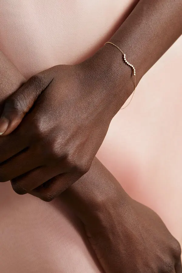Mateo Wave 14-karat Diamond Bracelet