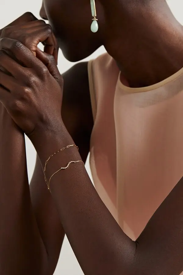 Mateo Wave 14-karat Diamond Bracelet