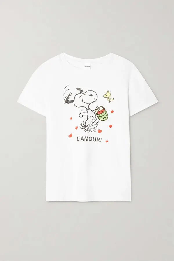 RE/DONE Printed Cotton-jersey T-shirt
