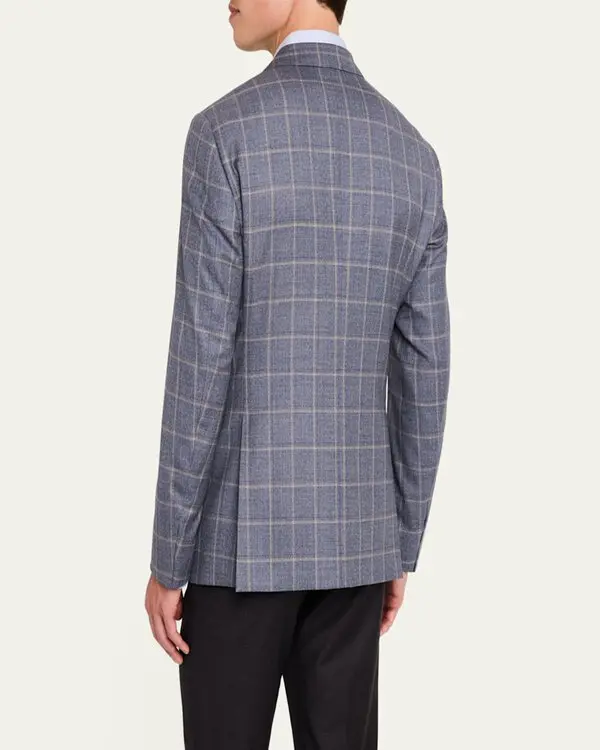 Giorgio Armani Windowpane Sport Coat - Grey