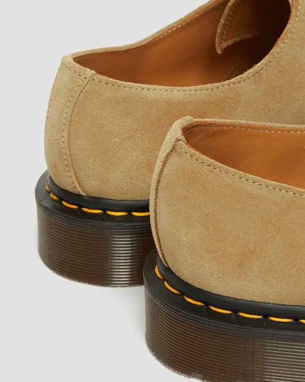 Dr. Martens 1461 Made In England Buck Suede Oxfords - Cream