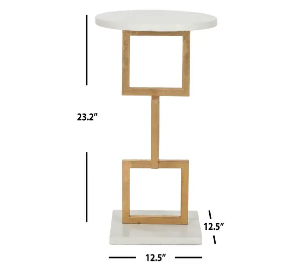 SAFAVIEH Cassidy Silver Leaf Accent Table
