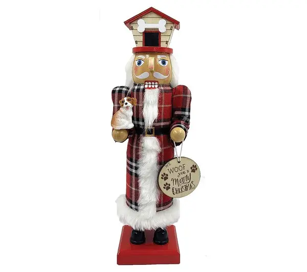 SANTA'S WORKSHOP 14' Dog Lover Nutcracker