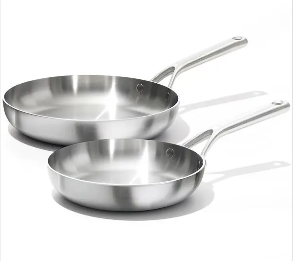 OXO Mira 2-pc Stainless Steel Frying Pan Set - Silver