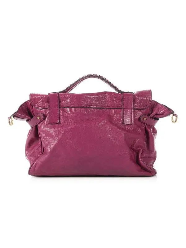 Mulberry Alexa Soft Plum Purple Buffalo Leather Messenger Bag