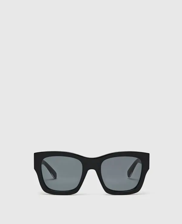 Stella McCartney Square Sunglasses - Glossy Black