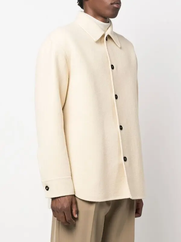 JIL SANDER Button-up Long-sleeved Shirt Jacket - Neutrals