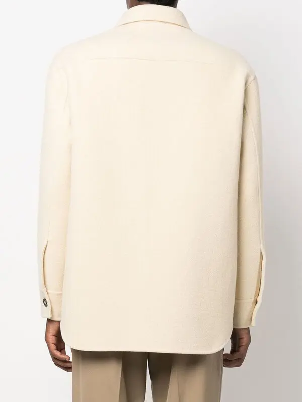 JIL SANDER Button-up Long-sleeved Shirt Jacket - Neutrals