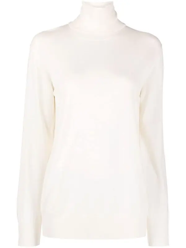 JIL SANDER Roll-neck Wool Jumper - Neutrals