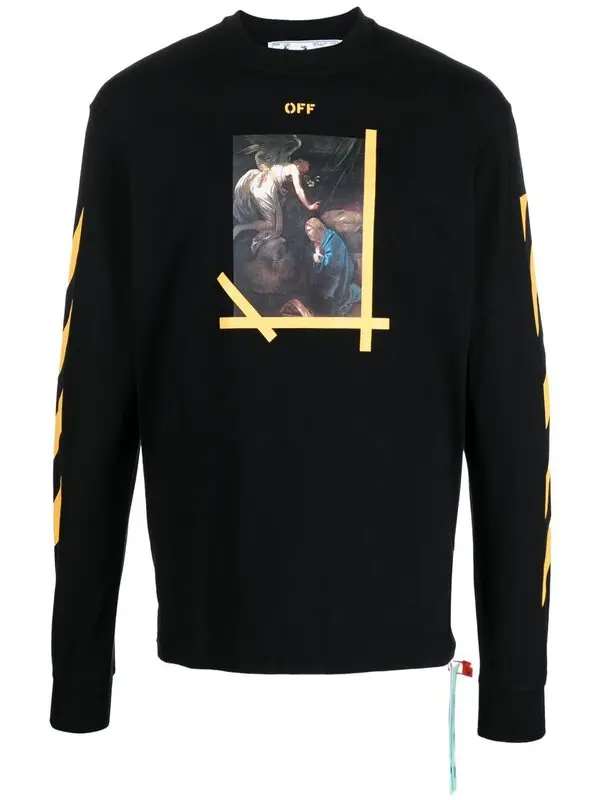 Off-White Caravaggio Painting Cotton T-shirt - Black