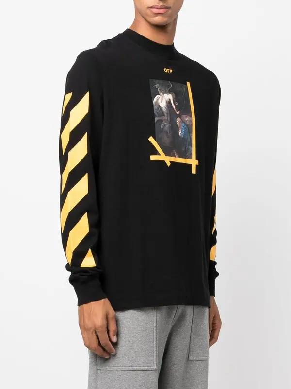 Off-White Caravaggio Painting Cotton T-shirt - Black