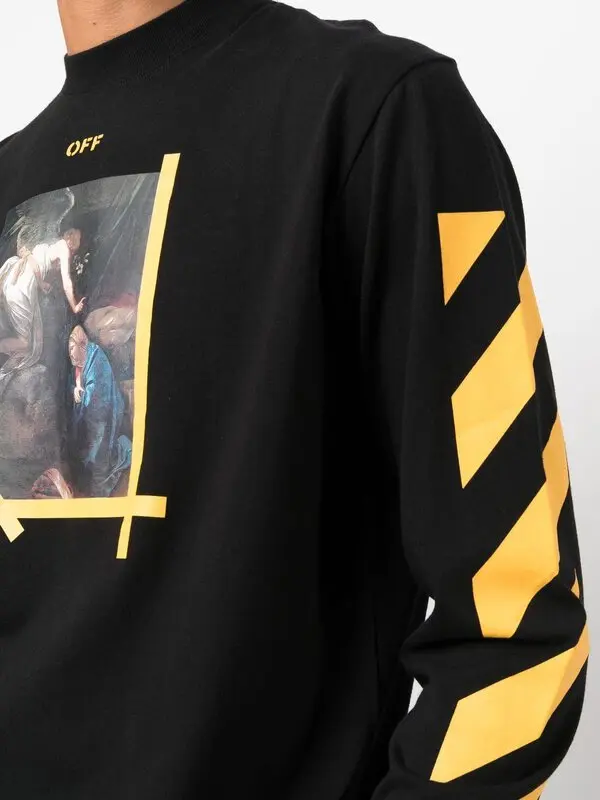 Off-White Caravaggio Painting Cotton T-shirt - Black
