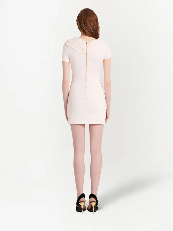 Balmain Fitted Button-embossed Mini Dress