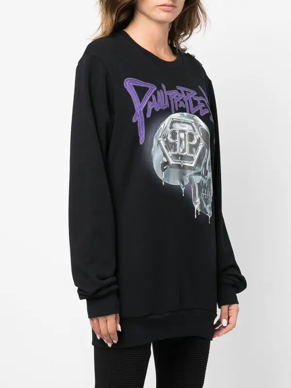 Philipp Plein Oversize Skull Crewneck Sweatshirt