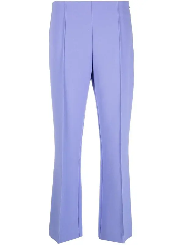Vivetta Pintuck Cropped Flared Trousers - Purple