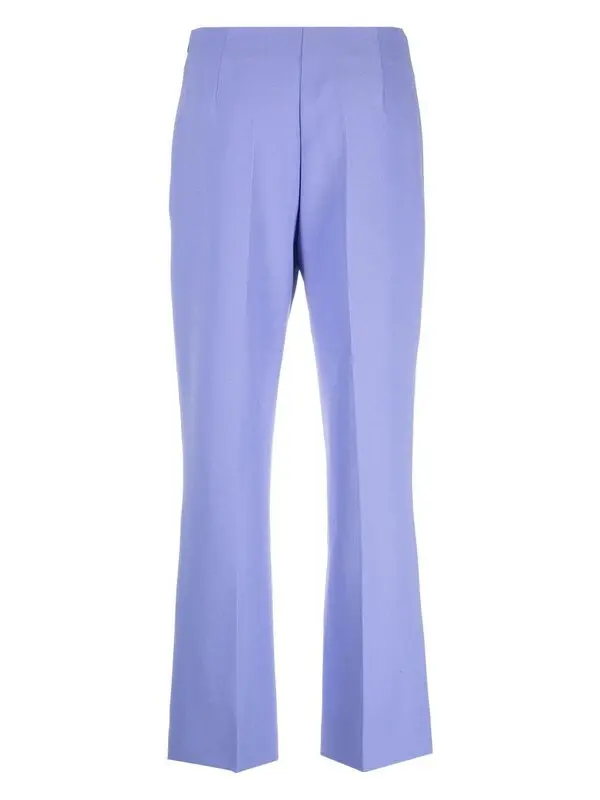 Vivetta Pintuck Cropped Flared Trousers - Purple