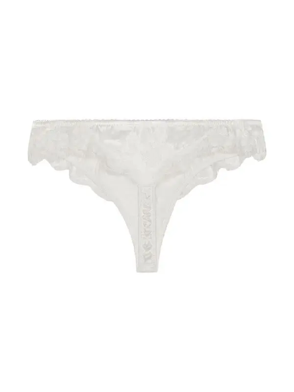 Dolce & Gabbana Lace-detail Satin Thong