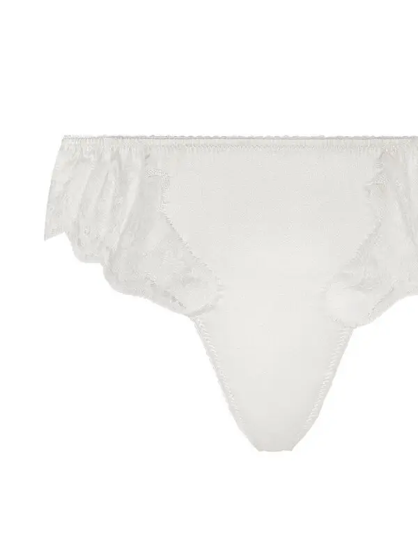 Dolce & Gabbana Lace-detail Satin Thong