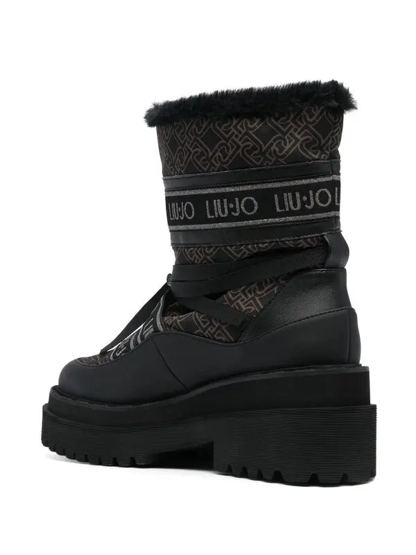 Liu Jo Monogram Print 70mm Ankle Boots