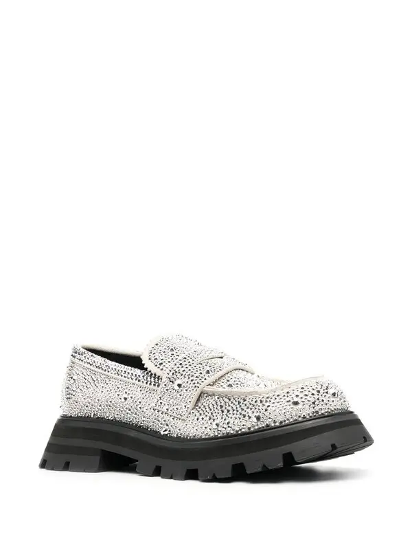 Alexander McQueen Crystal-embellished Loafers
