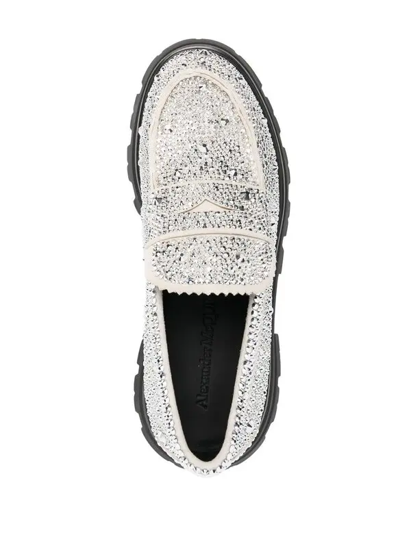 Alexander McQueen Crystal-embellished Loafers
