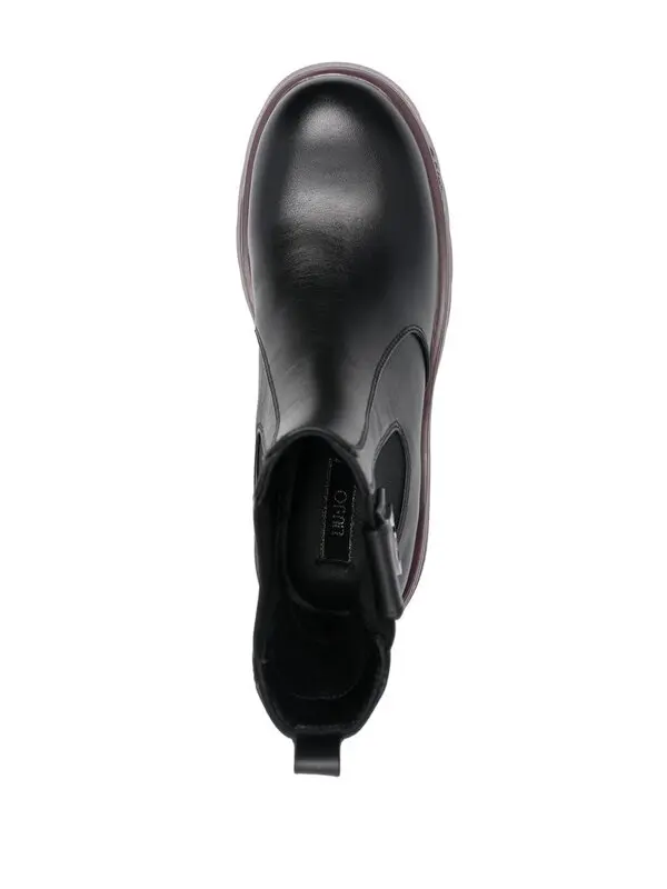 Liu Jo Carrie Leather Ankle Boots - Black