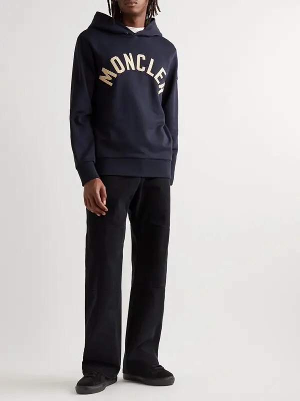 Moncler Shearling-lined Suede Sneakers - Black