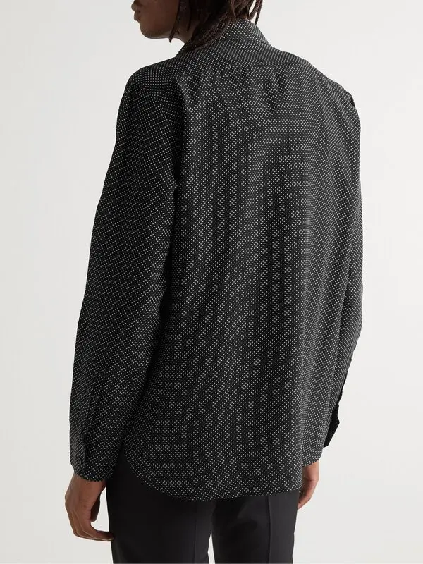 Saint Laurent Polka-dot Silk-crepe Shirt