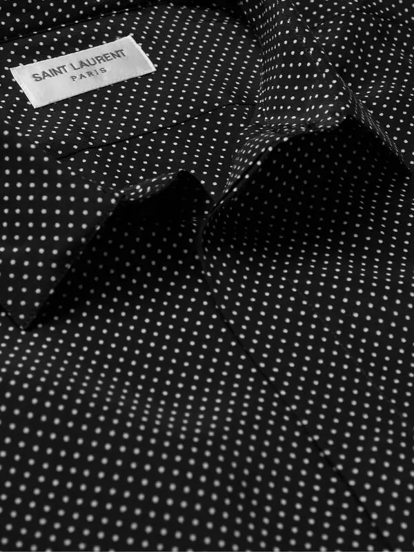 Saint Laurent Polka-dot Silk-crepe Shirt