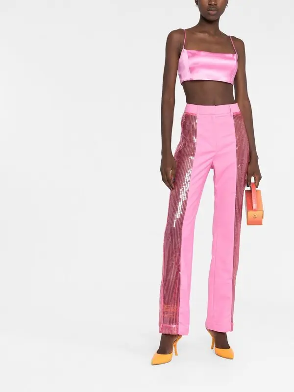 ROTATE BY BIRGER CHRISTENSEN Mya Sequin-panel Trousers
