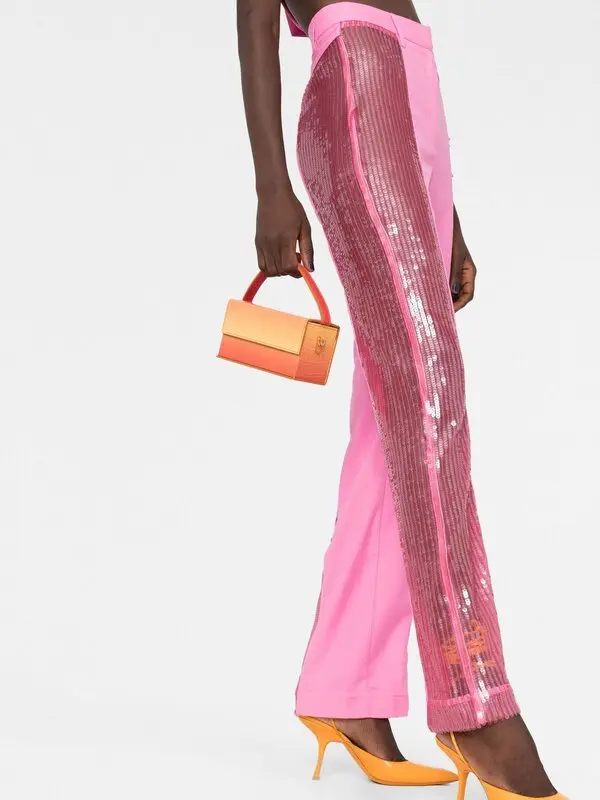 ROTATE BY BIRGER CHRISTENSEN Mya Sequin-panel Trousers