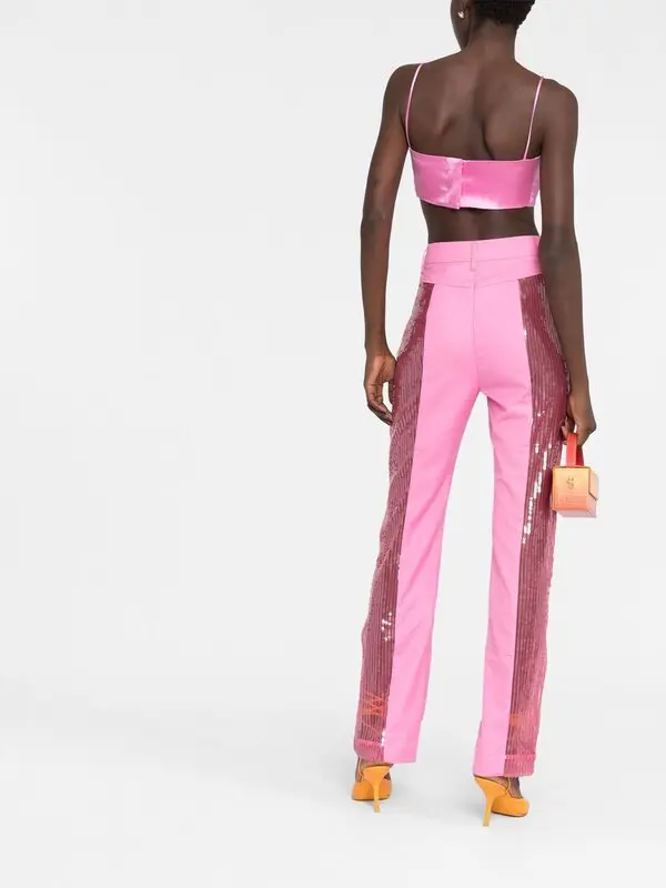 ROTATE BY BIRGER CHRISTENSEN Mya Sequin-panel Trousers