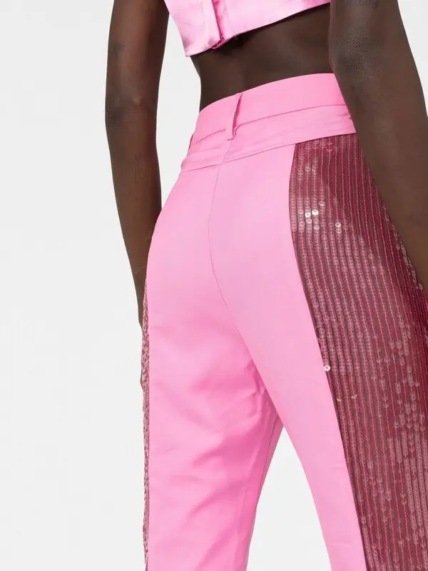 ROTATE BY BIRGER CHRISTENSEN Mya Sequin-panel Trousers