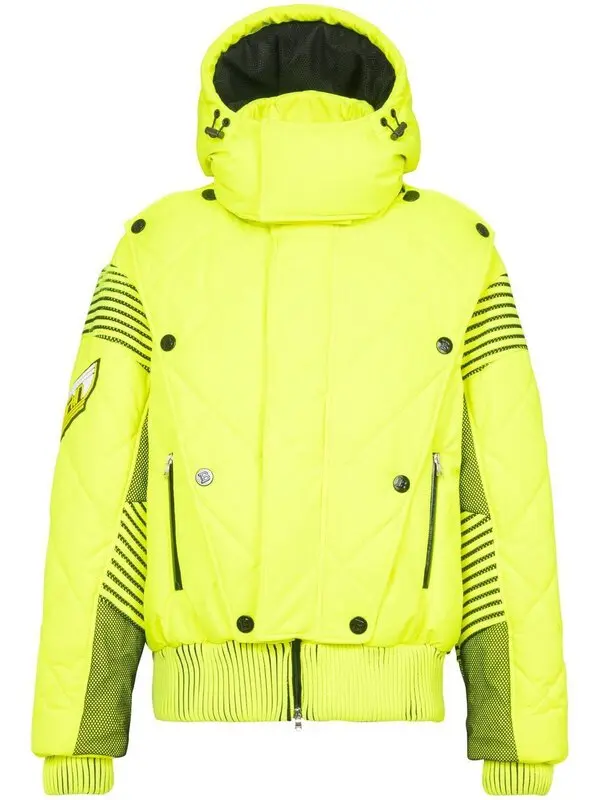 Balmain Hooded Padded Jacket - Green