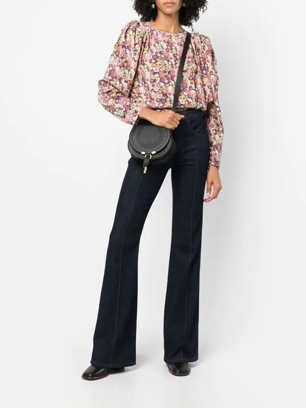 Chloé Small Marcie Grained Leather Cross Body Bag - Black