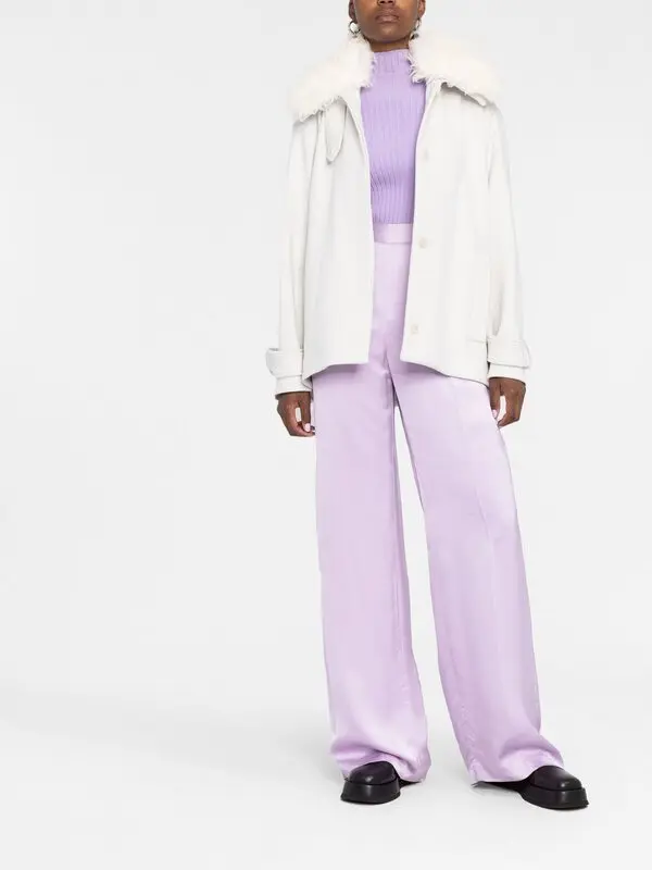 Stella McCartney Faux-fur Collar Wool Coat