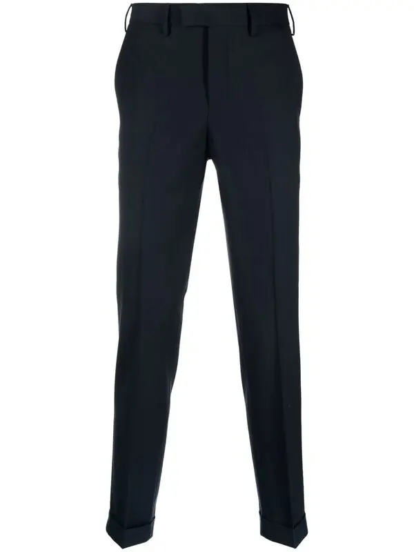 PT TORINO Straight-leg Tailored Trousers - Blue