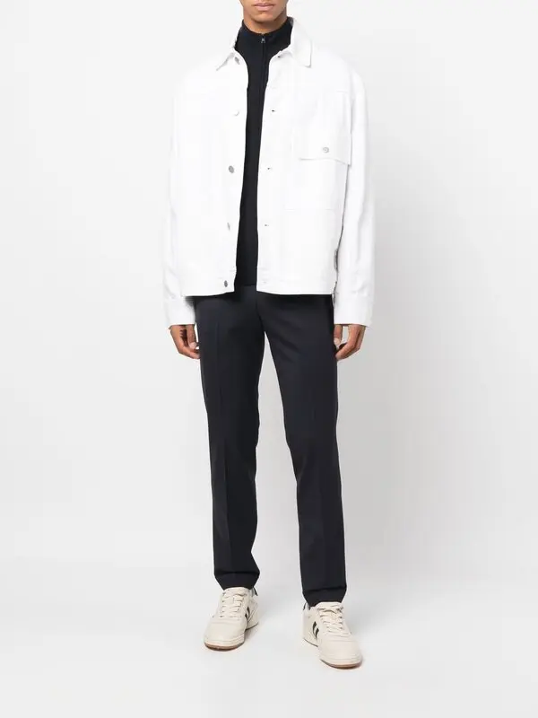 PT TORINO Straight-leg Tailored Trousers - Blue