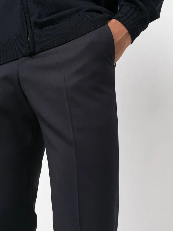 PT TORINO Straight-leg Tailored Trousers - Blue