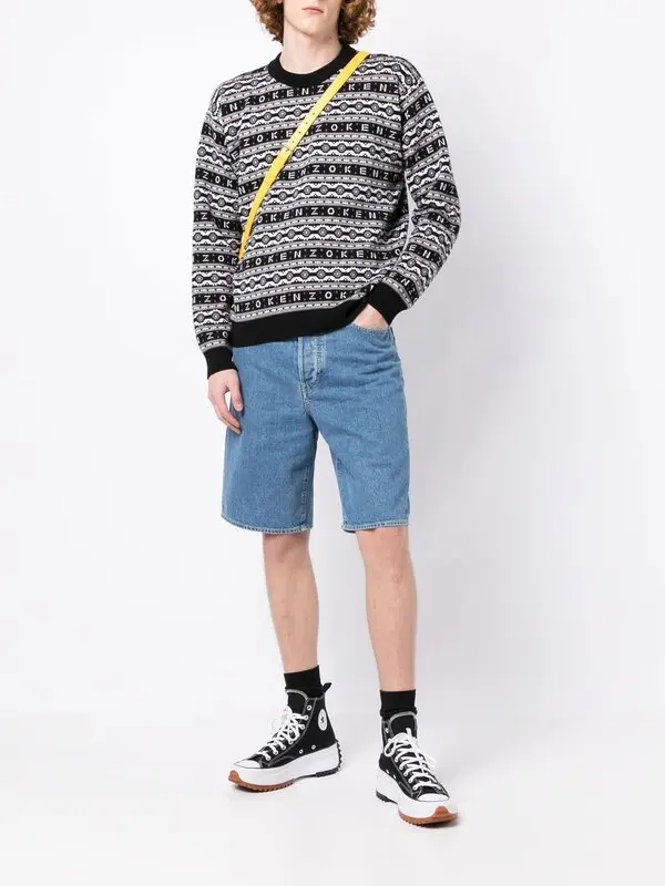 Kenzo Straight-leg Denim Shorts