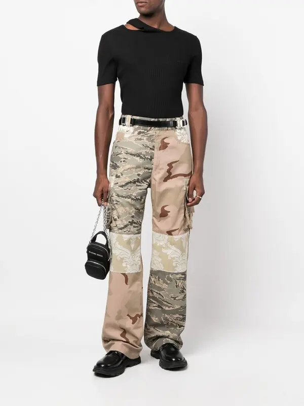 MARINE SERRE Patchwork Cargo Trousers