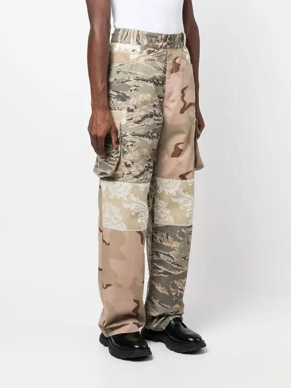 MARINE SERRE Patchwork Cargo Trousers
